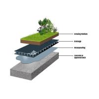 China HDPE Green Roof Drainage Mat 500x500x30mm 4pcs per m2 for Garage Basement for sale