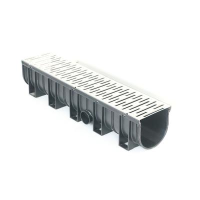 China Patented HDPE PP Storm Drain Grate Cover Plate 1000x200mm for Road Sewer for sale