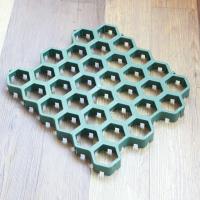 China HDPE Grass Paver 385x435mm Black Porous Pavers for Driveway Parking Lot Turf Protection for sale