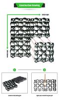 China Customized HDPE Geocell Ground Reinforcement Grid 410x410x70mm for Driveway Grass Paver for sale