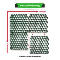 China Reinforced HDPE Gravel Resistant Grid 410x410x70mm for Hotel Parking and Grass Stabilization for sale