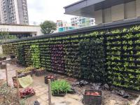 China HDPE Stackable Vertical Garden Flower Pots for Green Wall Planting 5 Tier for sale