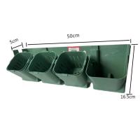 China 500x5mm Stackable Plastic Flower Pot for Vertical Living Wall HDPE Black Green for sale