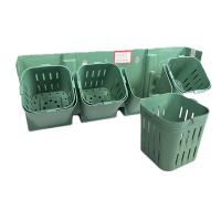 China 500x5mm Stackable Plastic Flower Pot for Vertical Living Wall HDPE Black Green for sale