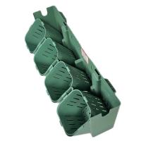 China 500x5mm Stackable Plastic Flower Pot for Vertical Living Wall HDPE Black Green for sale
