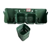 China Vertical Stackable PP Plastic Flower Pot for Hydroponics Green Black BZ-5017 for sale