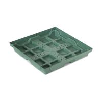 China PP Material Square Garden Flower Pot 4 Units per Tray for Modular Green Roof Planting for sale