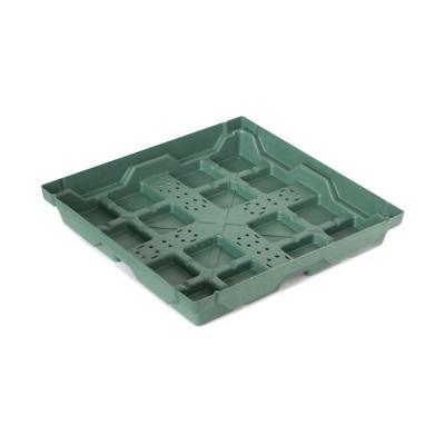 China PP Material Square Garden Flower Pot 4 Units per Tray for Modular Green Roof Planting for sale
