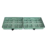 China PP Material Square Garden Flower Pot 4 Units per Tray for Modular Green Roof Planting for sale