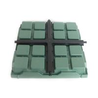 China PP Material Square Garden Flower Pot 4 Units per Tray for Modular Green Roof Planting for sale