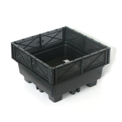 China Square Green Roof Module PP Plastic Planting Tray 4 Units Easy Installation Garden Planter for sale