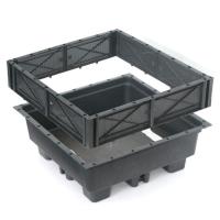 China Eco-Friendly Sedum Green Roof Modular Tray System 4 Units per Square for Planting Flowers Vegetables for sale