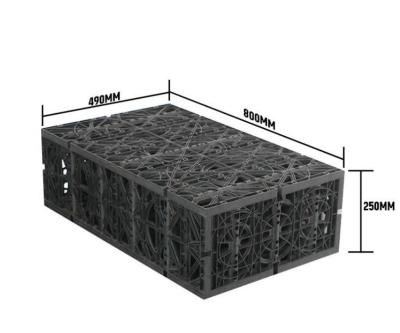 China HDPE Plug-in Geocellular Tank 800x490x250mm 91L Stormwater Infiltration Rainwater Harvesting for sale