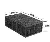 China HDPE Stormwater Harvest Module 800x490x250mm 91L Rainwater Collection System for sale