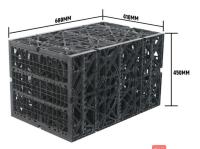 China HDPE Stormwater Soakaway Crate 117L Water Storage Capacity 680x450x410mm Underground Rainwater Harvesting Module for sale