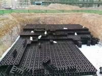 China HDPE PP Stormwater Infiltration Tank 680x450x410mm Rainwater Collection Box 117L for sale