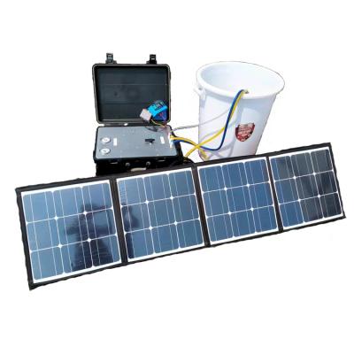 China Mobile Solar-Powered 12V Seawater Desalination System - 150L/Day Output, 25kg Portable Unit with 100W Solar Panel for sale