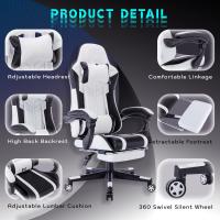 China Customized Color High Back Video Ergonomic Racing Metal Type PC Gaming Chair with Footrest for sale