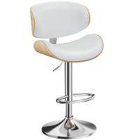 China Bar Room Restarant Furniture Adjustable Height Swivel Bar Stools with Back and Footrest for sale