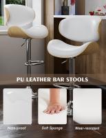 China Bar Room Restarant Furniture Adjustable Height Swivel Bar Stools with Back and Footrest for sale