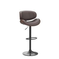 China Adjustable Height Swivel Bar Stool Upholstered in PU Leather for Commercial Furniture for sale