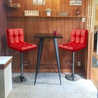 China Modern Bar Furniture ALINUNU Swivel PU Leather Chair for Adjustable Height Barstools for sale