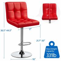 China Modern Bar Furniture ALINUNU Swivel PU Leather Chair for Adjustable Height Barstools for sale