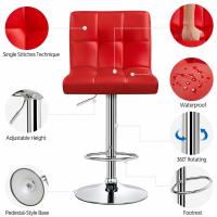 China Modern Bar Furniture ALINUNU Swivel PU Leather Chair for Adjustable Height Barstools for sale