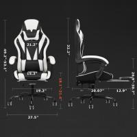 China Synthetic Leather High Back Video Ergonomic Racing Gaming Chair with Footrest ALINUNU for sale
