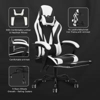 China Synthetic Leather High Back Video Ergonomic Racing Gaming Chair with Footrest ALINUNU for sale
