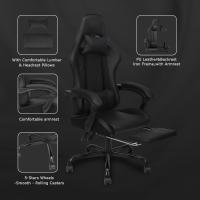 China Maximum Weight of 300 Pounds High Back Gaming Chair with Footrest and Recliner Function for sale