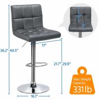 China Modern Bar Stools Height Adjustable Counter Height Barstools Swivel Chair GENUINE LEATHER for sale