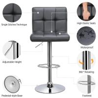 China Modern Bar Stools Height Adjustable Counter Height Barstools Swivel Chair GENUINE LEATHER for sale