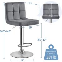 China Modern Bar Stools Height Adjustable Counter Height Barstools Swivel PU Leather Chair for sale
