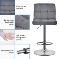 China Modern Bar Stools Height Adjustable Counter Height Barstools Swivel PU Leather Chair for sale