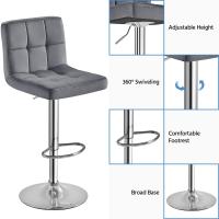 China Modern Bar Stools Height Adjustable Counter Height Barstools Swivel PU Leather Chair for sale