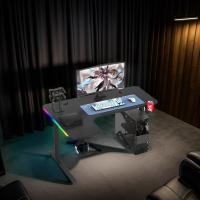 China 1050*700*115mm Sturdy Writing L Shaped Gaming Desk Adjustable Height for Home Office for sale