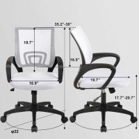 China ALINUNU White Mesh Executive Chair with Lumbar Support and Butterfly Mechanism for sale