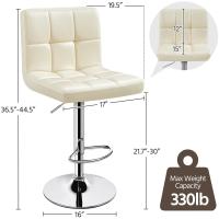 China Modern Counter Height Swivel Barstools Height Adjustable PU Leather Chair from ALINUNU for sale