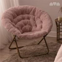 China Folded Round Thickened Folding Recliner Living Room Moon Chair Modern Design Style for sale
