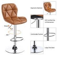 China ALINUNU 's Modern PU Leather Swivel Tall Bar Stools for Bar Room Restarant Furniture for sale