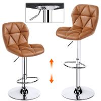 China ALINUNU 's Modern PU Leather Swivel Tall Bar Stools for Bar Room Restarant Furniture for sale