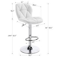 China Modern Bar Furniture ALINUNU Counter Stool with Backrest and Adjustable Height for sale