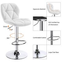 China Modern Bar Furniture ALINUNU Counter Stool with Backrest and Adjustable Height for sale