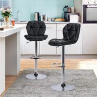 China Bar Chair with Backrest Height Adjustable Swivel Tall Bar Stools Modern PU Leather for sale