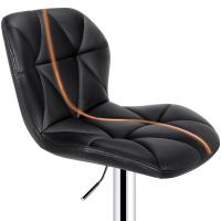 China Bar Chair with Backrest Height Adjustable Swivel Tall Bar Stools Modern PU Leather for sale