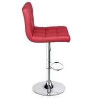 China Modern Design PU Leather Adjustable Swivel Bar Stool with Back 14.5