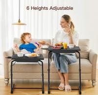 China Adjustable Folding Tv Tray Table for Livingroom Home Furniture 6 Heights and 3 Tilt Angles for sale