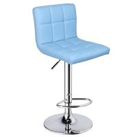 China ALINUNU Modern PU Leather Adjustable Swivel Bar Stool with Back in Customized Color for sale