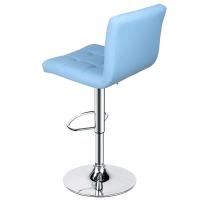 China ALINUNU Modern PU Leather Adjustable Swivel Bar Stool with Back in Customized Color for sale